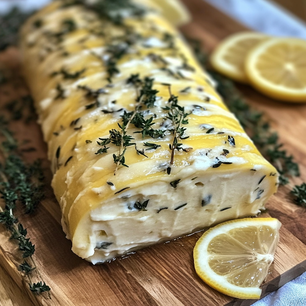 Lemon Thyme Cheese Log
