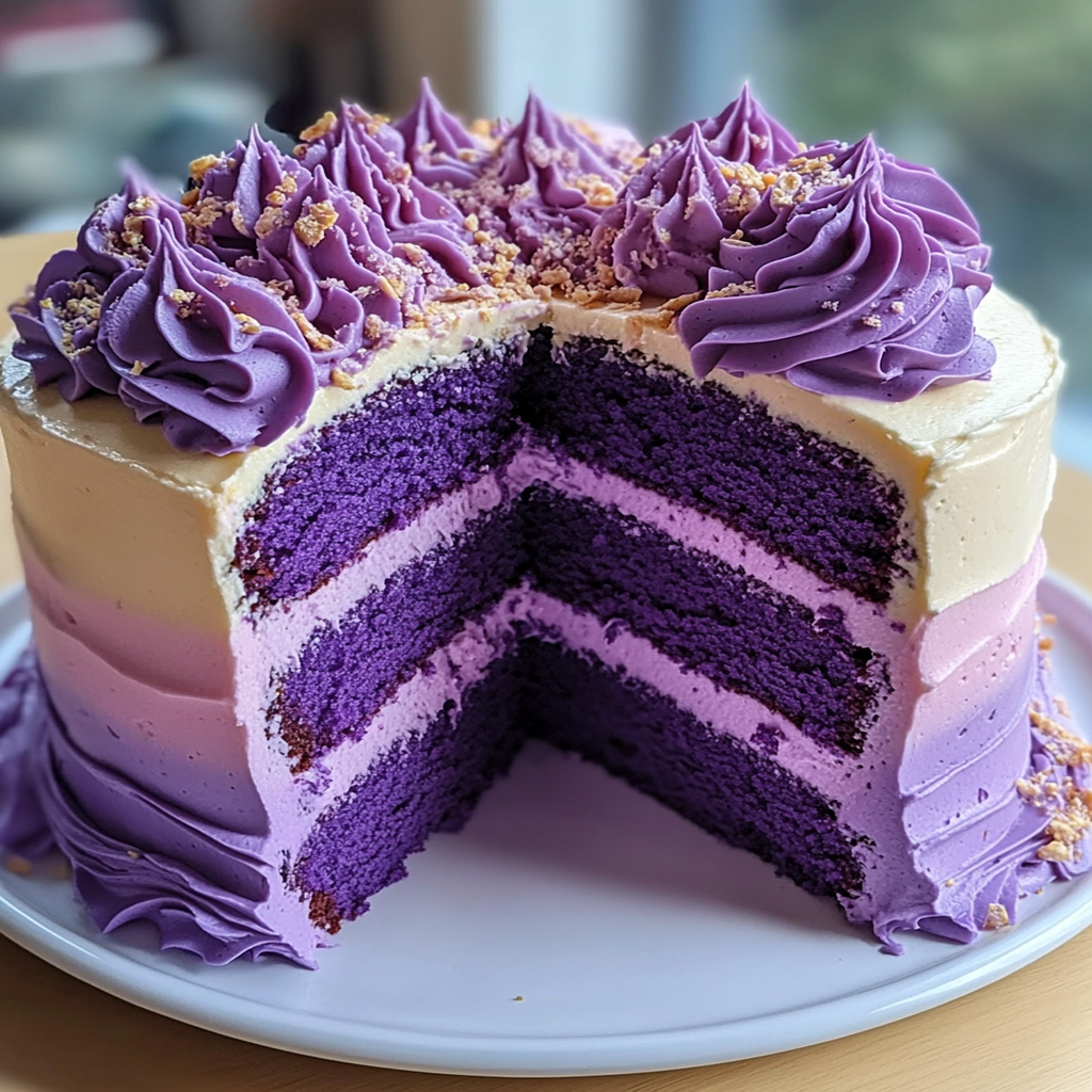 Purple Ombre Layer Cake