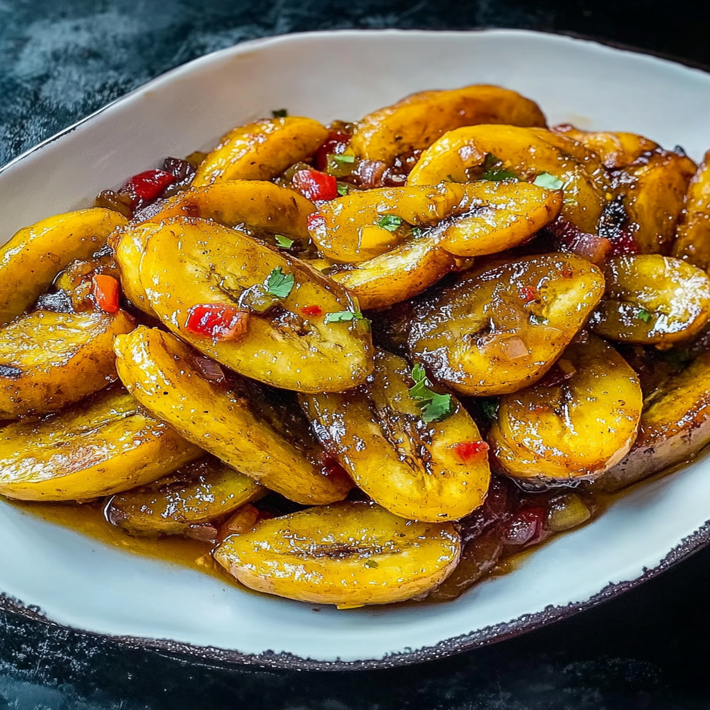 Haitian-Style Boiled Plantains with Garlic and Onion Delight
