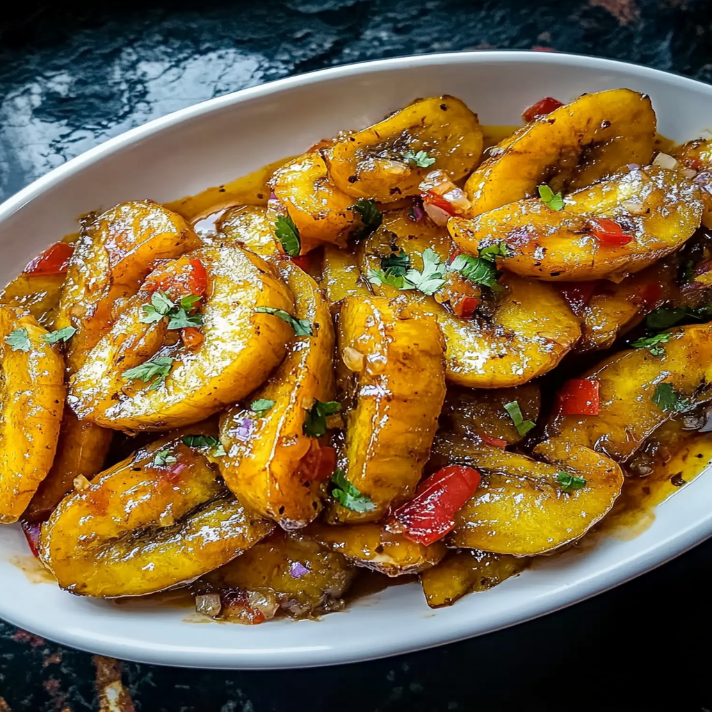 Haitian-Style Boiled Plantains with Garlic and Onion Delight