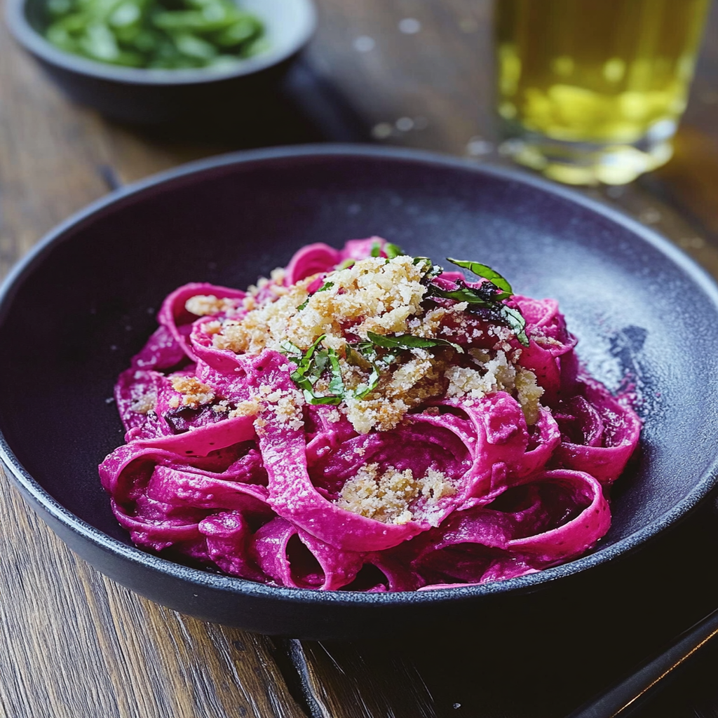 Valentine's Day Pasta with Beetroot Pink Sauce