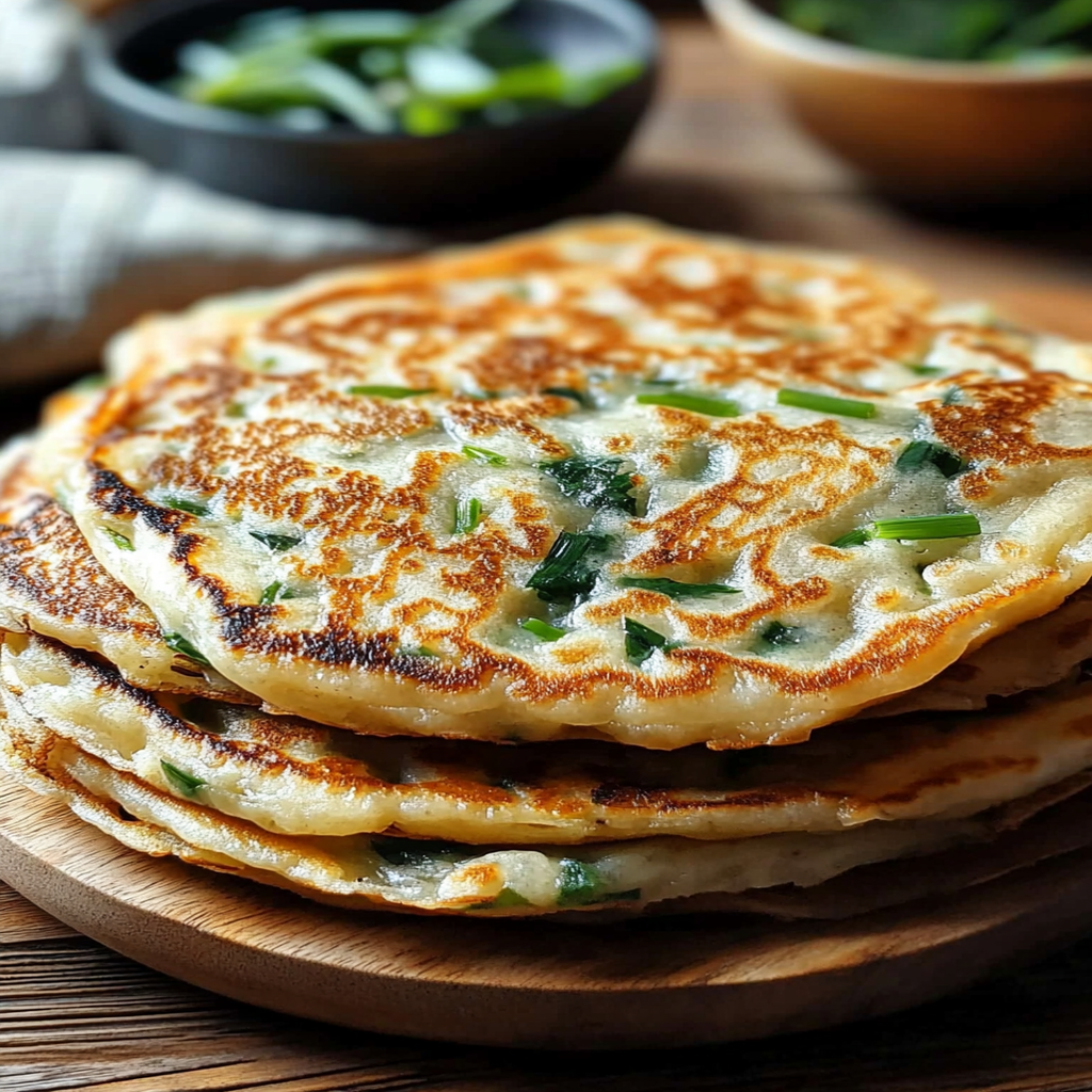 Crispy Homemade Scallion Pancakes