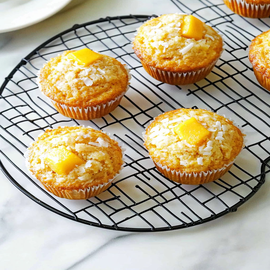 Delicious Mango Muffins with Coconut for a Tropical Twist